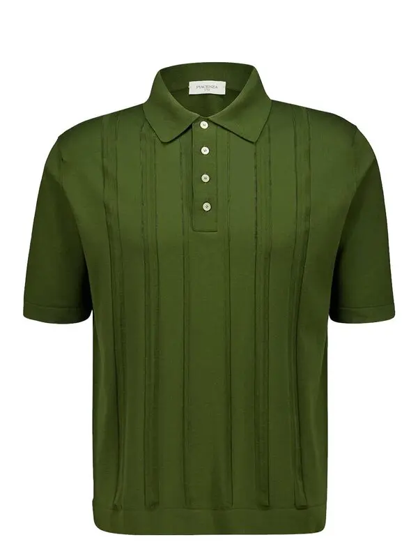 PIACENZA CASHMERE 1733 Forest Cotton Polo Shirt - Green