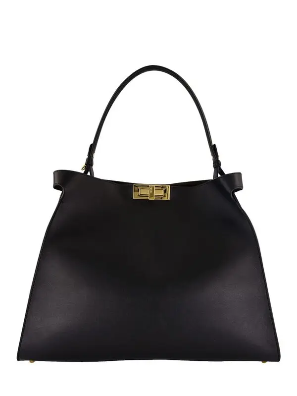Fendi Large Leather Bag - Black