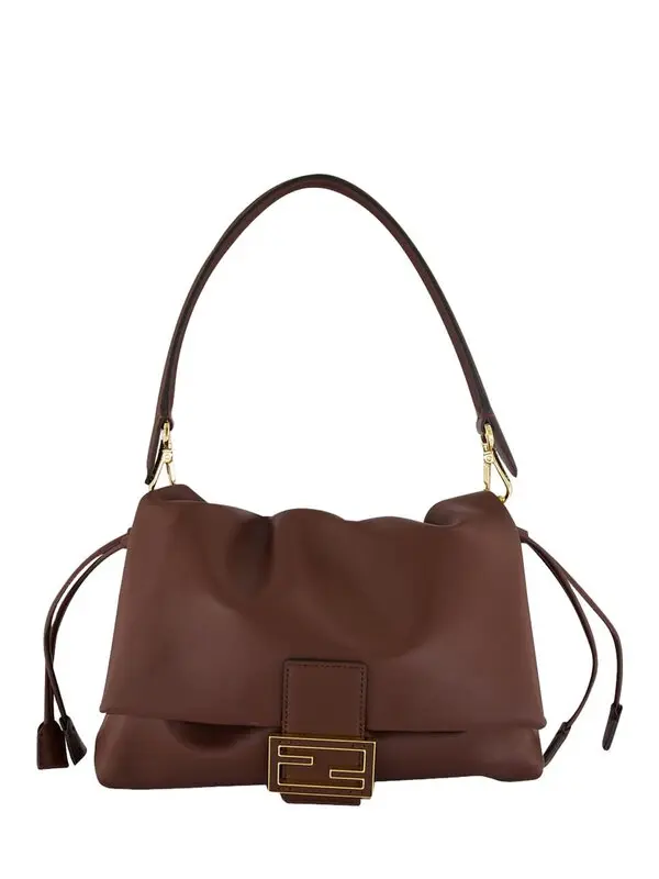 Fendi Nappa Leather Mamma Baguette Bag - Brown