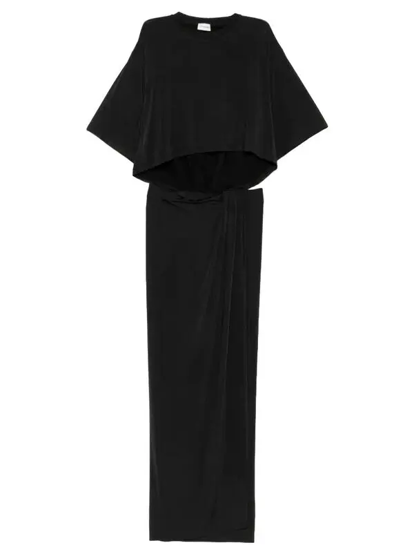 Andamane Anja Cut-out Draped Dress - Black