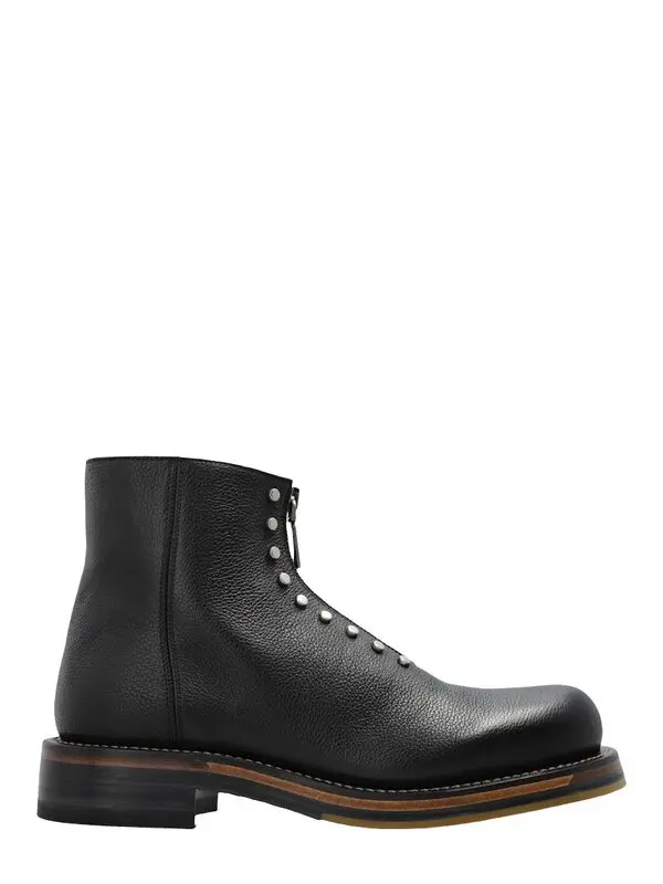 Alexander McQueen Studded Leather Boots - Black