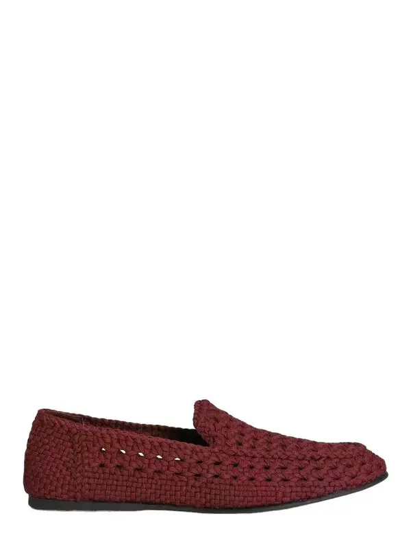 Dolce & Gabbana Woven Slip-on Loafers - Red
