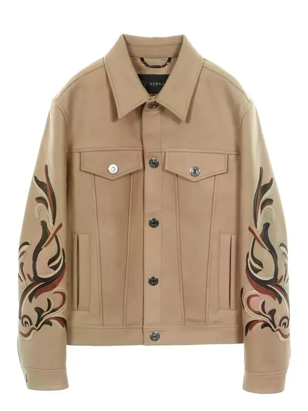 Versace Panelled Jacket - Neutrals