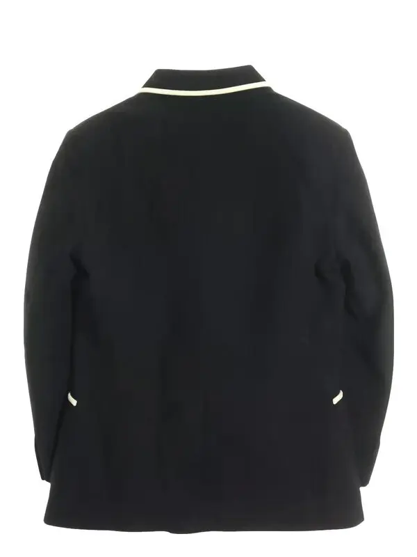 Valentino Garavani 2010s Double-breasted Logo Jacket - Black
