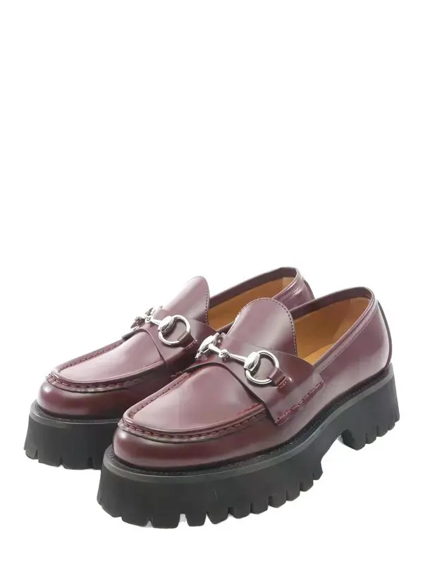 Gucci Horsebit Leather Loafers - Red