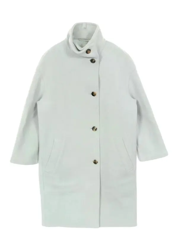 Hermès Wool Herringbone Coat - Blue