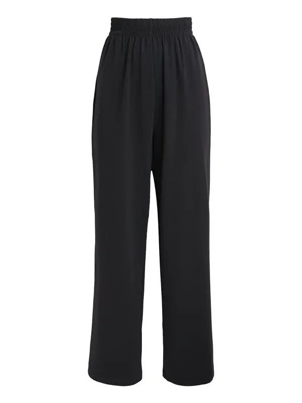 SKIMS Stretch-cotton Wide-leg Sweatpants - Black