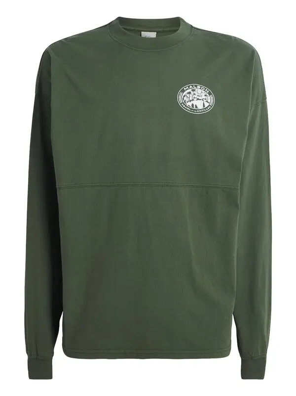 MALBON Cotton Horizon Long-sleeve T-shirt - Green