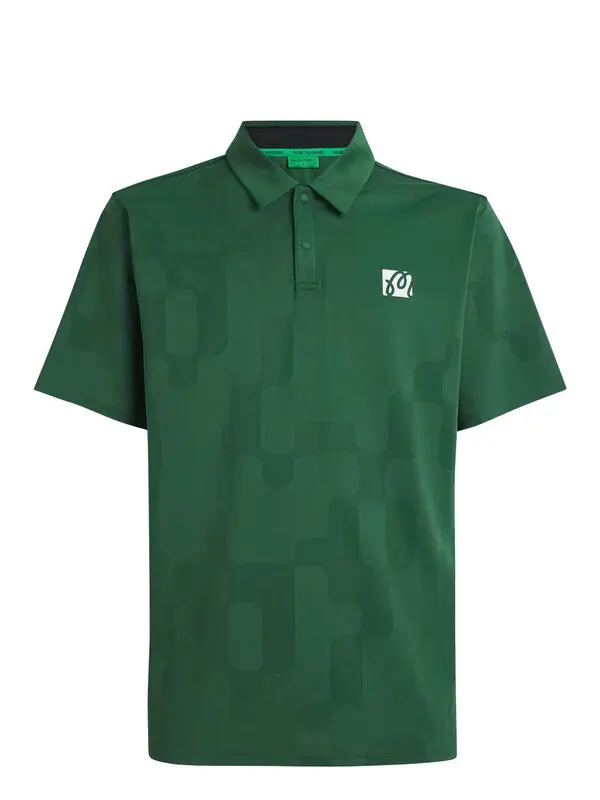 MALBON Performance Mesh Polo Shirt - Green