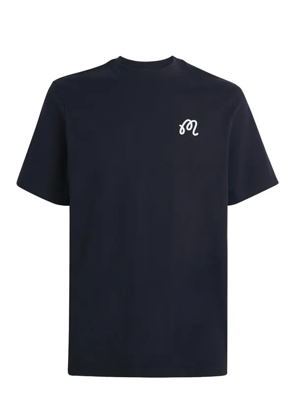 MALBON Cotton Bermuda Origin T-shirt - Navy