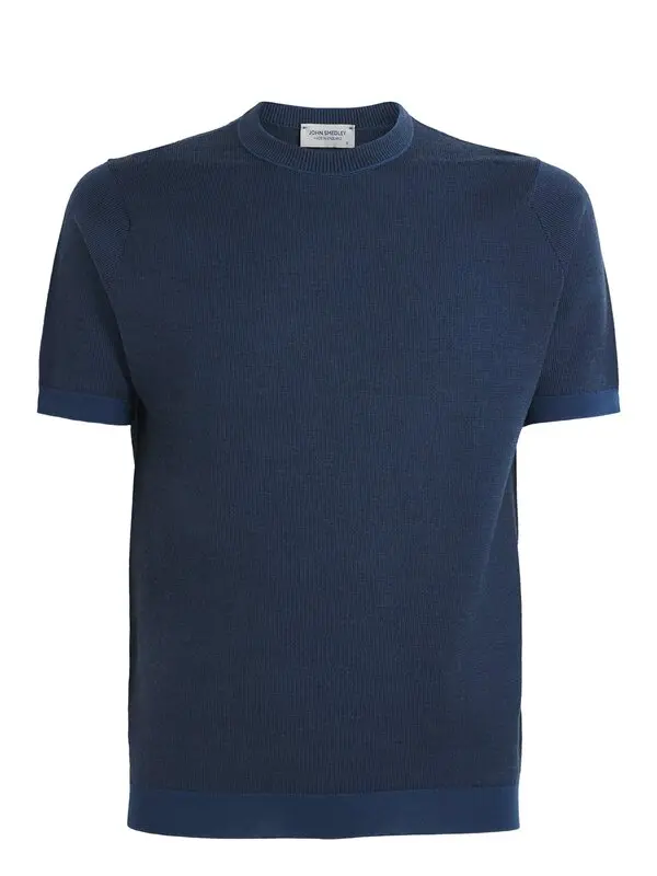 John Smedley Merino Wool Roderick T-shirt - Blue