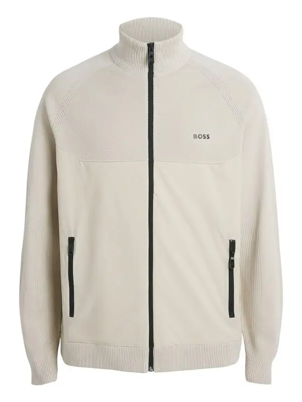 BOSS Knitted Hybrid Jacket - Beige