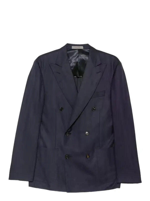 Corneliani Double-breasted Jacket - Blue
