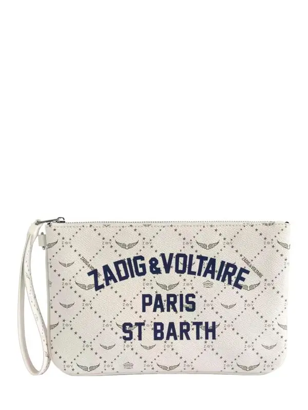 Zadig&Voltaire X St Barth Logo-print Clutch Bag - Neutrals