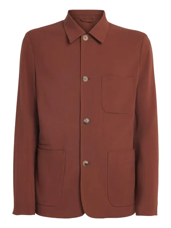 Paul Smith Wool Overshirt - Red