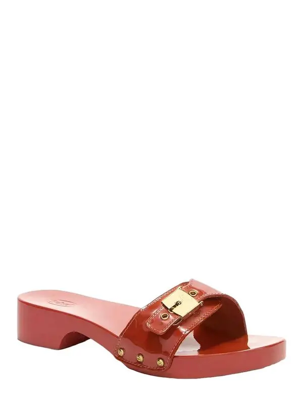 DR. SCHOLL'S SHOES Pescura Cameron Patent Leather Sandals - Red