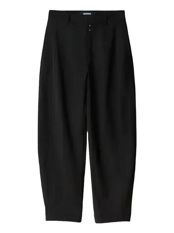 Jacquemus Mid-rise Wool Blend Trousers - Black