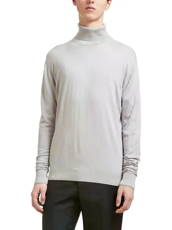 AIEZEN Roll Neck Sweater - Grey