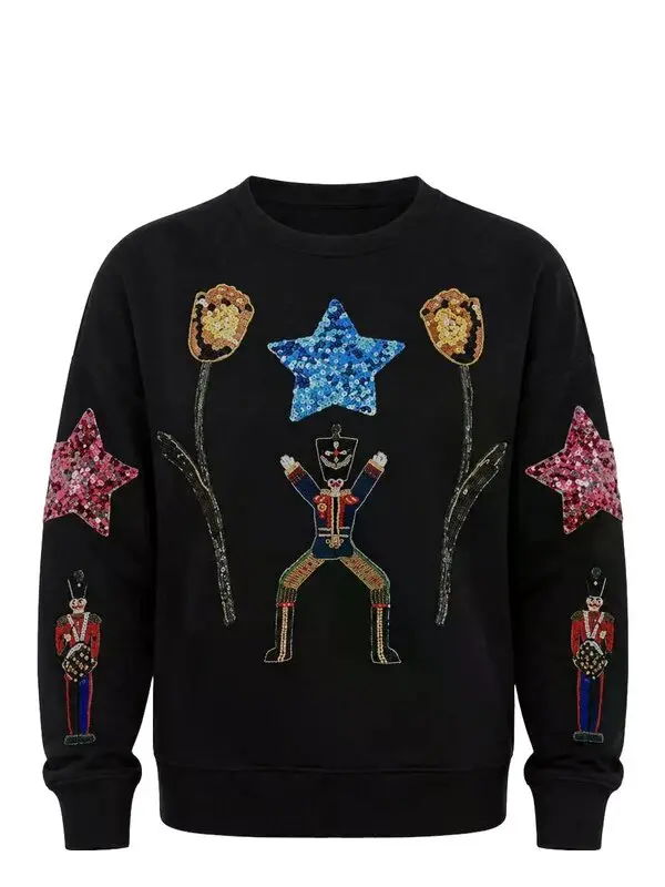 Dolce & Gabbana Sequin-embellished Embroidered Sweater - Black