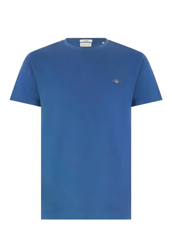Gant Logo-embroidered T-shirt - Blue