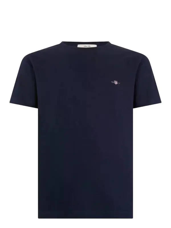 Gant Logo-embroidered T-shirt - Blue