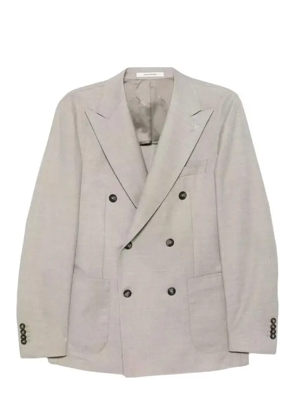Tagliatore Double-breasted Peak-lapels Jacket - Grey