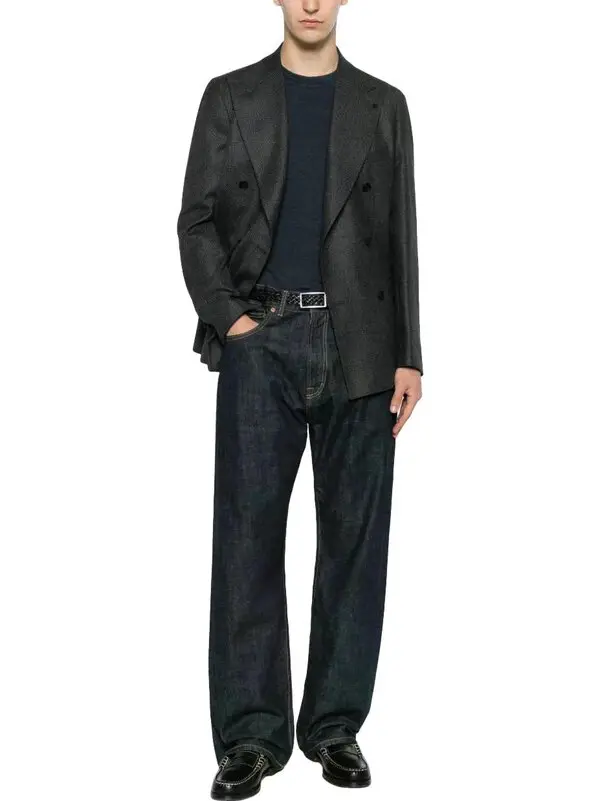 Tagliatore Double-breasted Peak-lapel Blazer - Grey