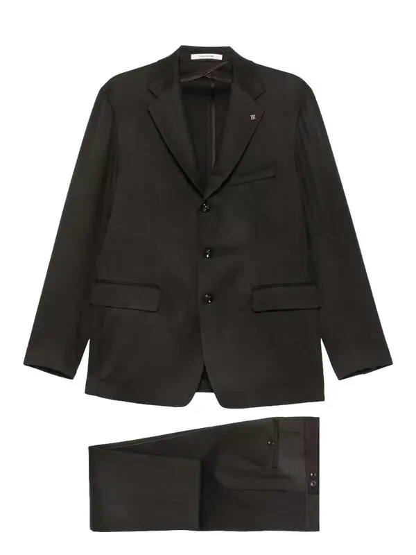 Tagliatore Notched-lapel Single-breasted Suit - Brown