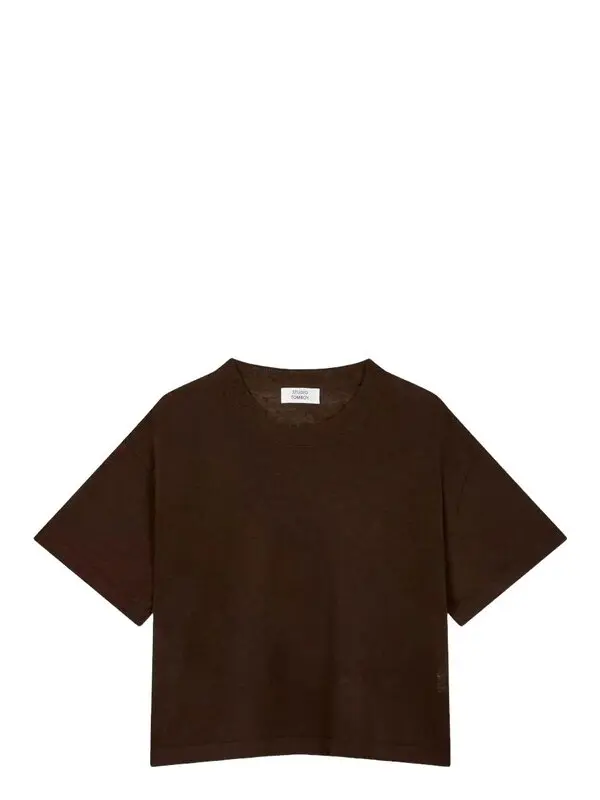 STUDIO TOMBOY Basic Short-sleeved T-shirt - Brown