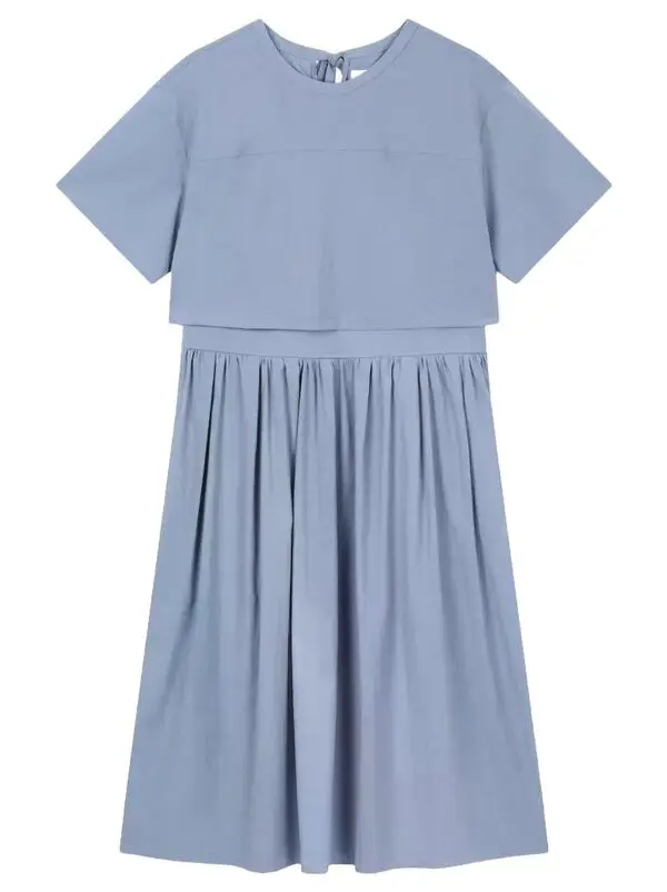 STUDIO TOMBOY Layered Short-sleeved Dress - Blue