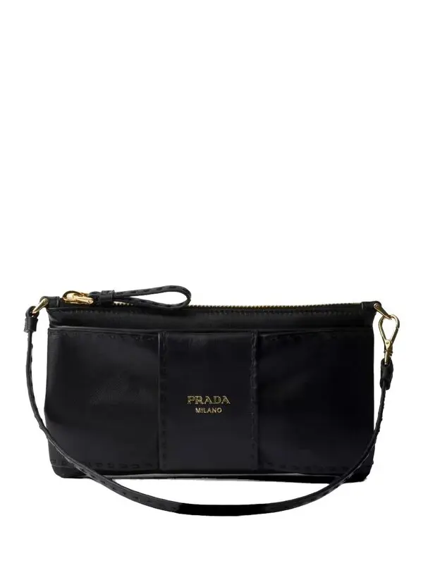 Prada Nappa Leather Zipper Pouch - Black