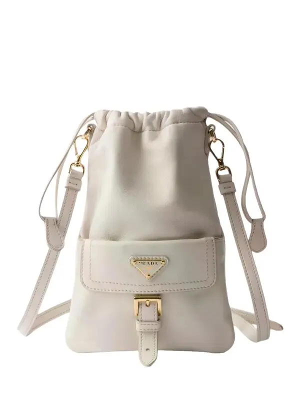 Prada Nappa Leather Pouch - Neutrals
