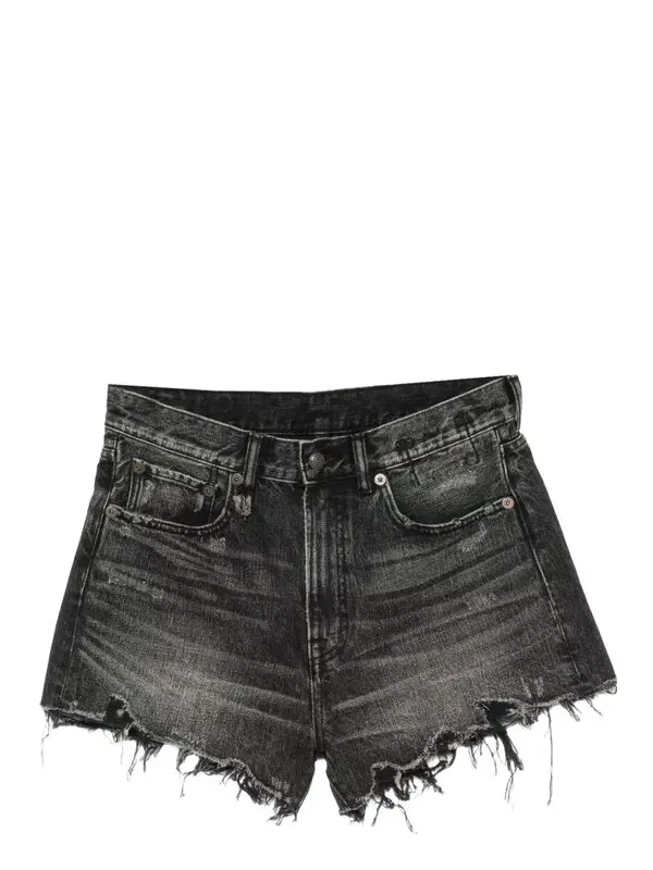 R13 Distressed Frayed-edge Shorts - Grey