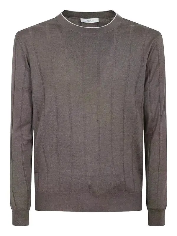 CRUCIANI Crew Neck Sweater - Brown