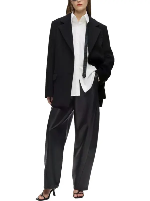 Karl Lagerfeld Single-breasted Felted Coat - Black