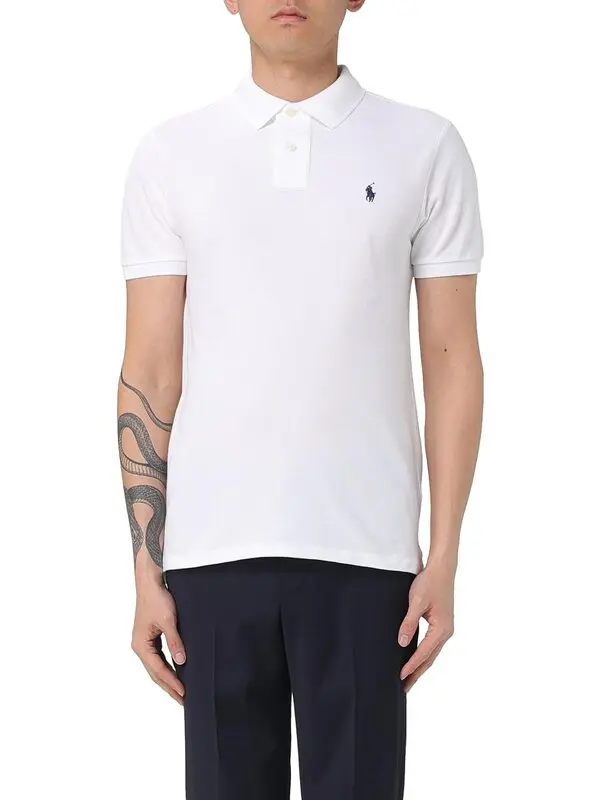 Polo Ralph Lauren Cotton Polo Shirt With Embroidered Logo - White
