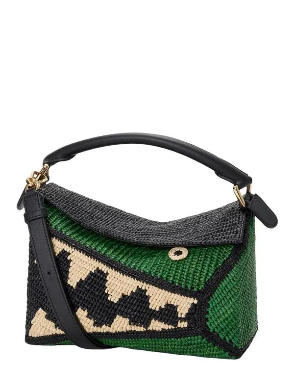 Loewe Small Puzzle Edge Bag - Green