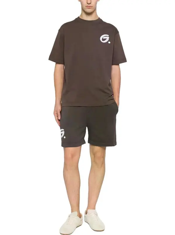 GEORGE. George Logo-print Shorts - Brown