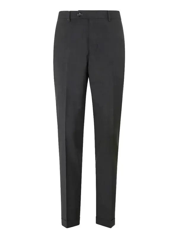 BERWICH Tailored Trousers With Turned-up Hem - Grey