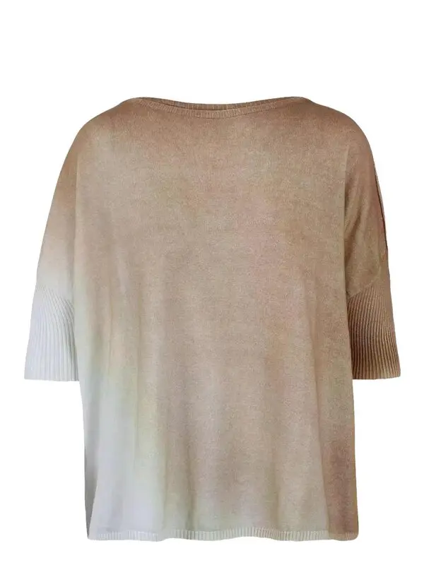 PLOUMANACH Ombré Ribbed-sleeve T-shirt - Neutrals