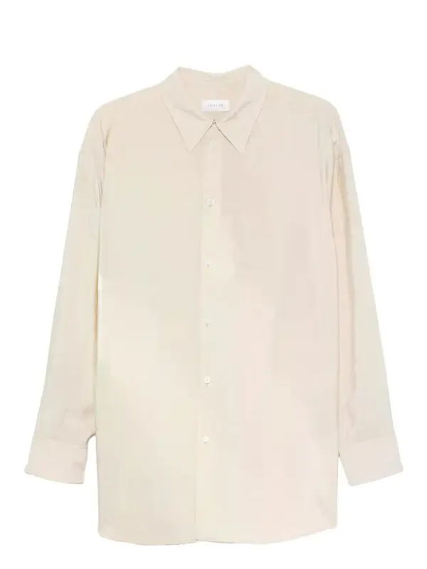 LEMAIRE Tie-neck Long-sleeve Shirt - Neutrals