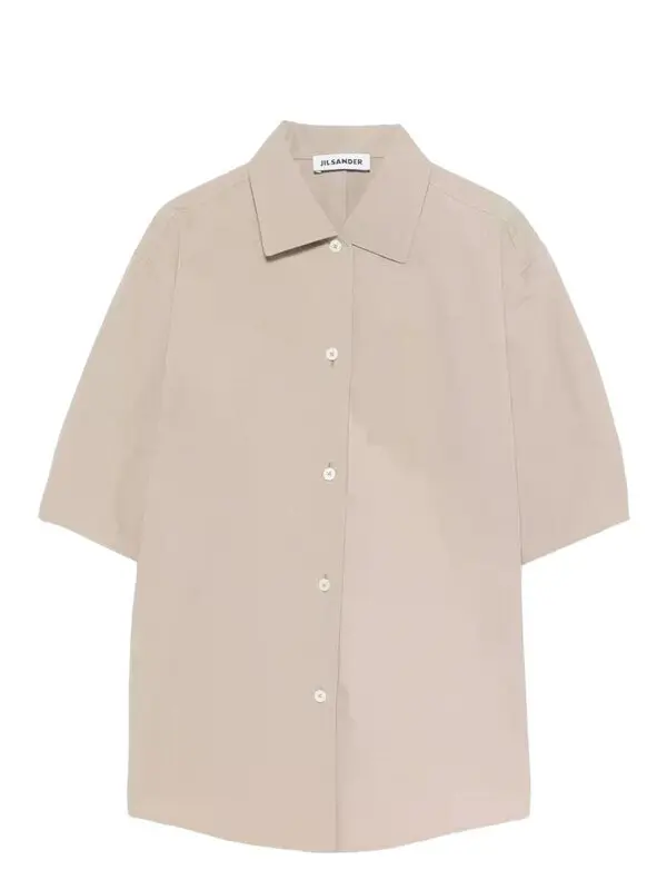 JIL SANDER Khaki Beige Cotton Boxy Fit Shirt - Neutrals