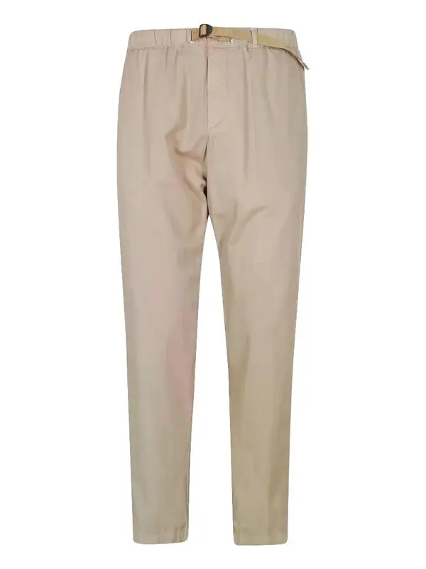 WHITE SAND Belted Elasticated-waistband Trousers - Neutrals