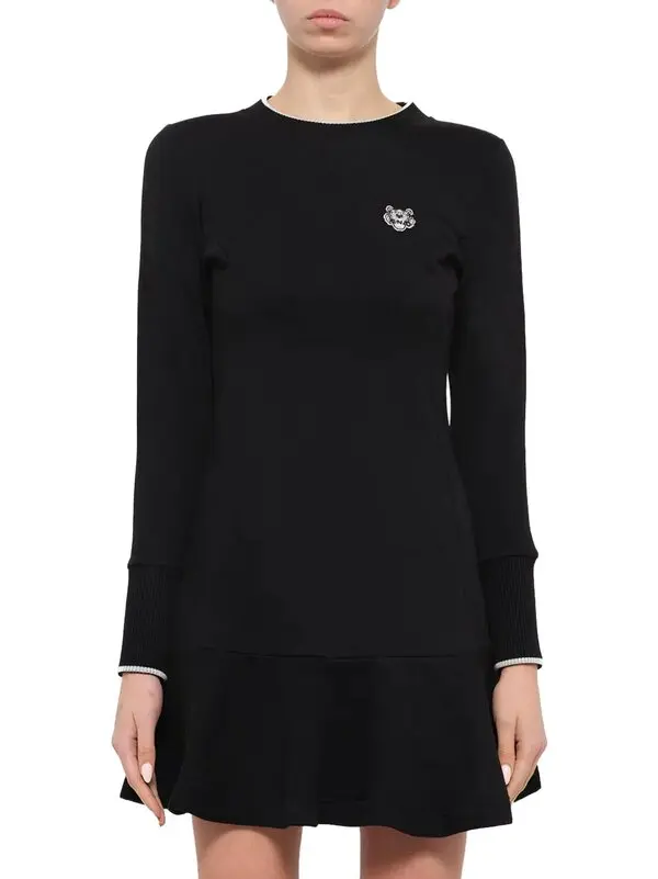 Kenzo Tiger Patch Dress - Black