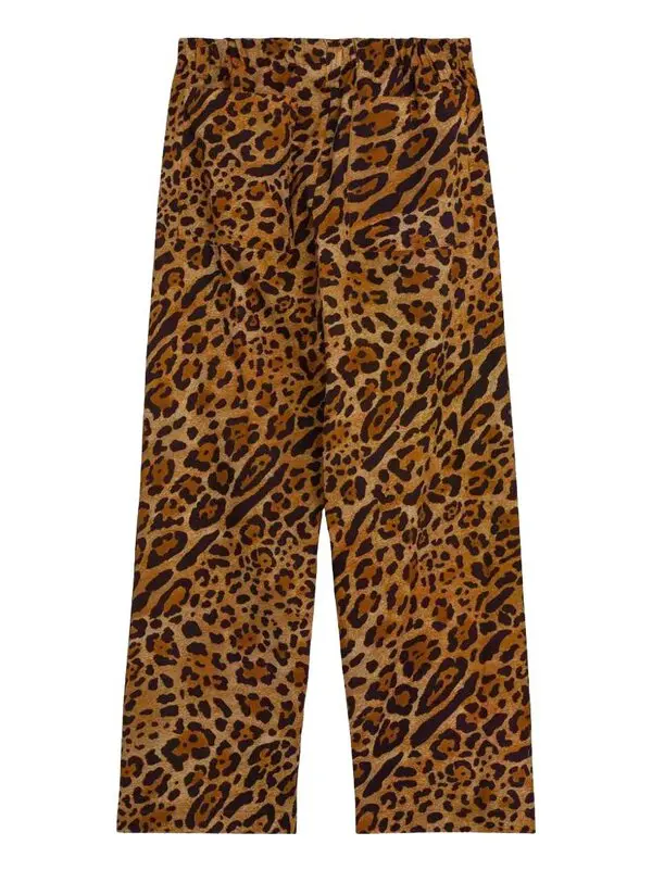 A PAPER KID Animal Print Trousers - Neutrals