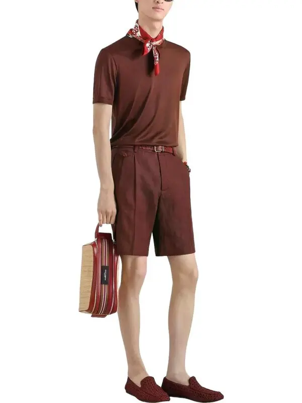 Dolce & Gabbana Crew Neck Silk T-shirt - Red