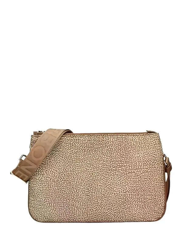 Borbonese Leather Cross Body Bag - Neutrals