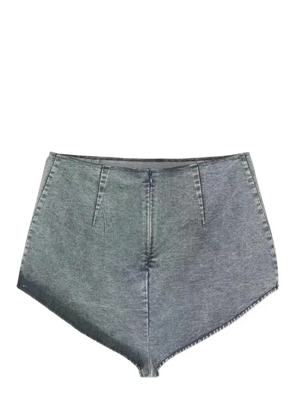 HUI HUI Zip-fastening Mini Shorts - Blue