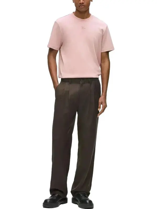 Karl Lagerfeld Pleated Tailored Trousers - Brown