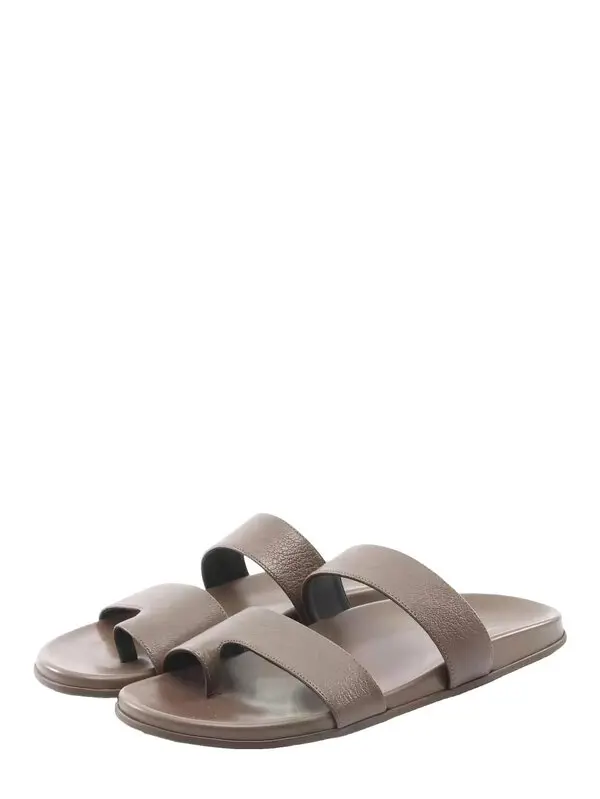 THE ROW Leather Thong Sandals - Brown